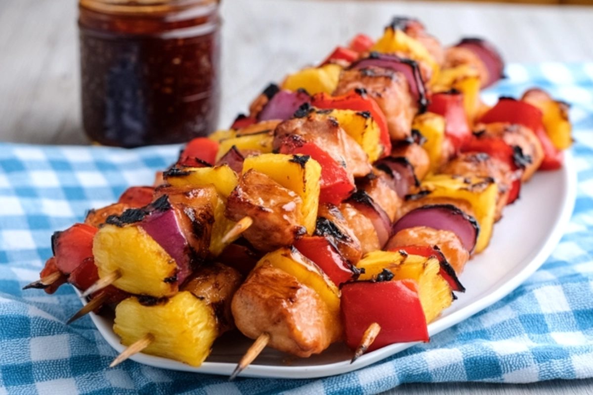 Sizzling Summer Delight: BBQ Chicken Skewers with Pineapple Punch ...