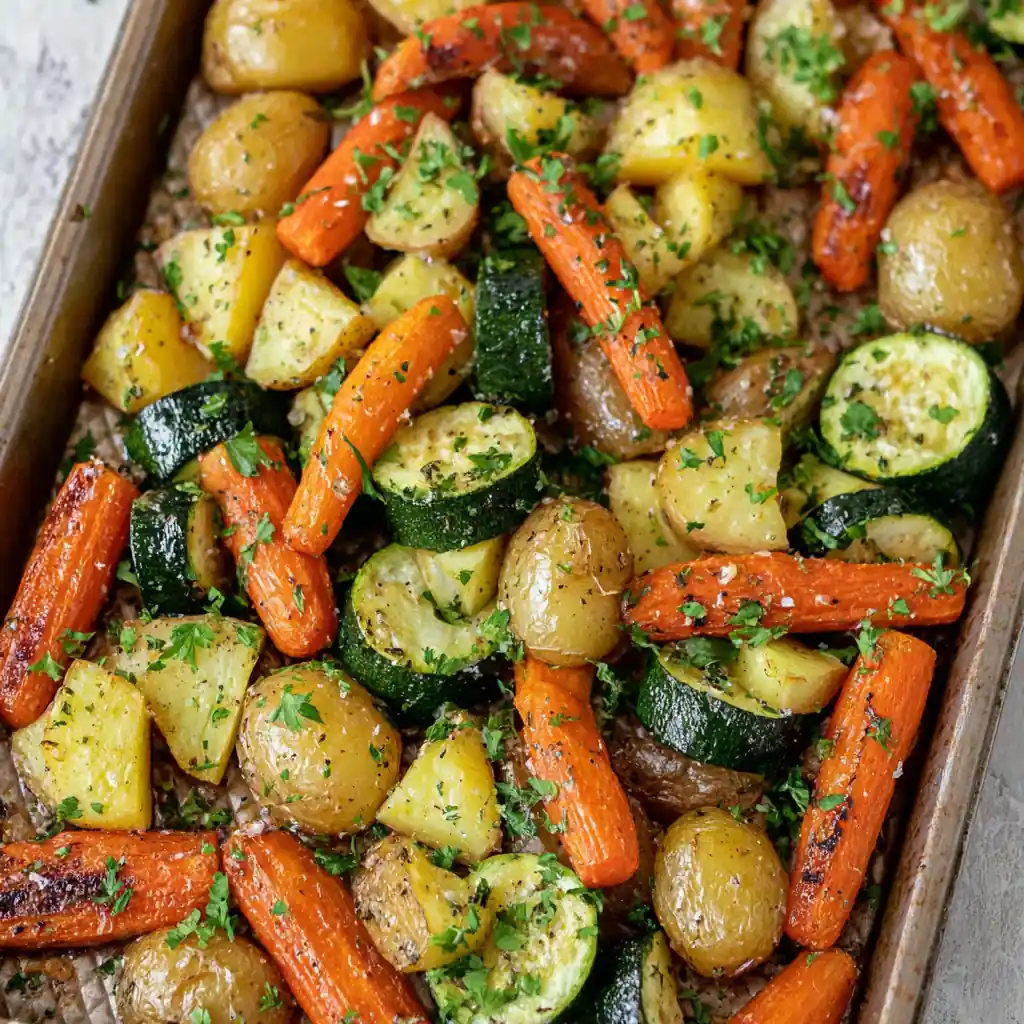 Roasted Potatoes Carrots Zucchini – Amazing 50 Minute Side