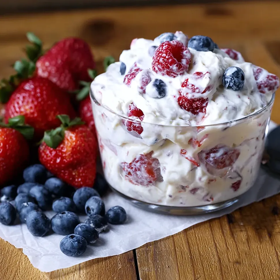 Summer Berry Cheesecake Salad Amazing 5 Ingredient Favorite
